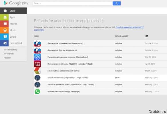 Google вернёт деньги за внутриигровые покупки | Droider.ru